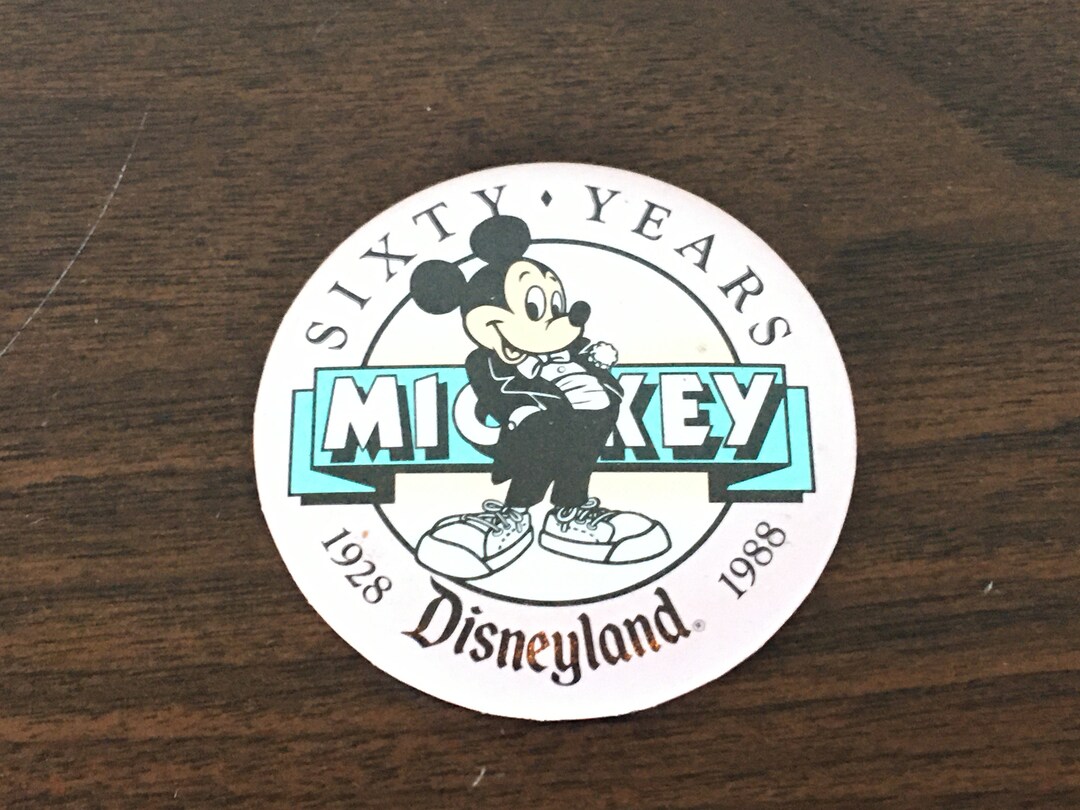 Vintage Disney 60 Years Mickey Button - Etsy