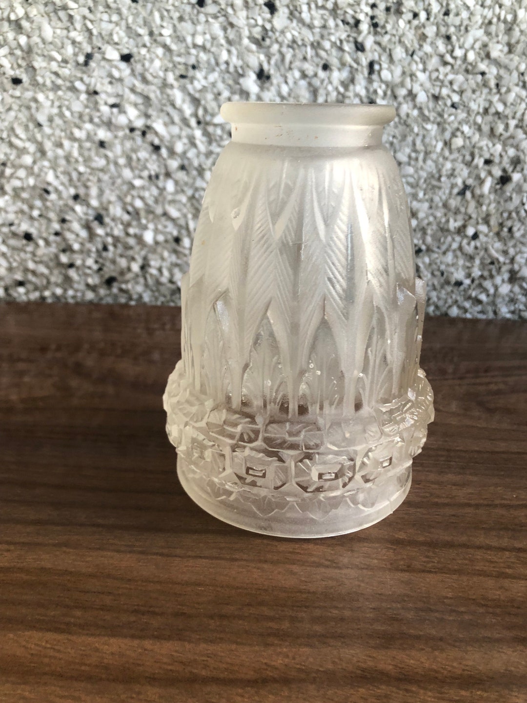 Vintage Frosted Glass Light Cover - Etsy