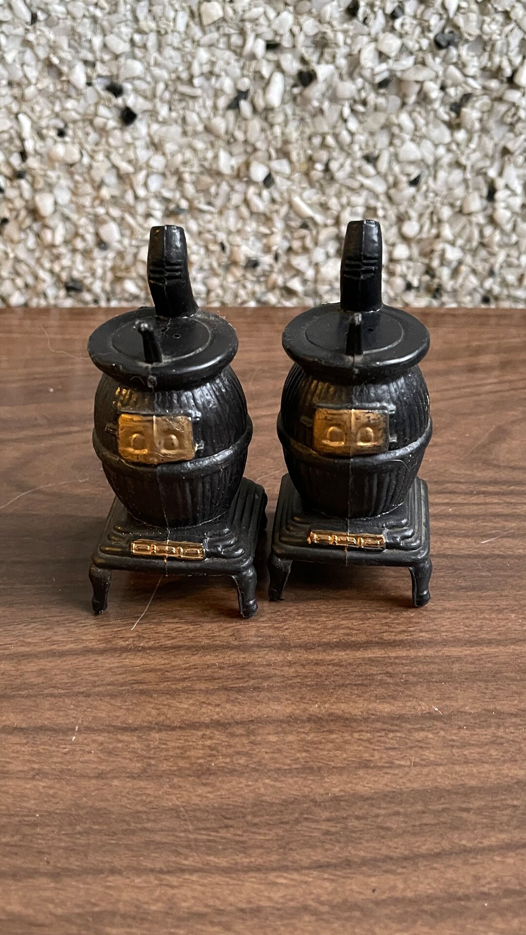 Vintage Plastic Iron Stovetop Pipe Salt and Pepper Shakers - Etsy