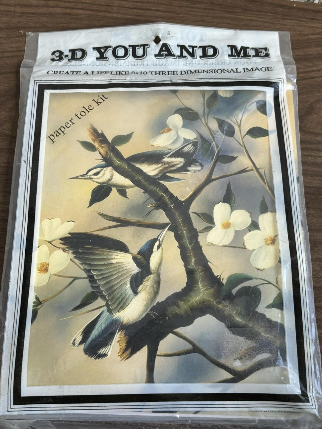 Paper Tole Kit 3D You and Me -nuthatch Birds- 8x10" - Laila's Inc. - Etsy