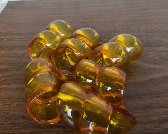 Amber Napkin Rings - Etsy