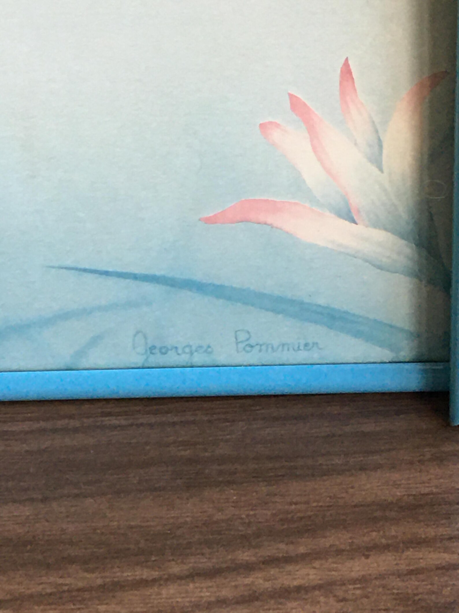 80's Triple Panel Georges Pommier Sawn Prints Baby Blue Frames - Etsy