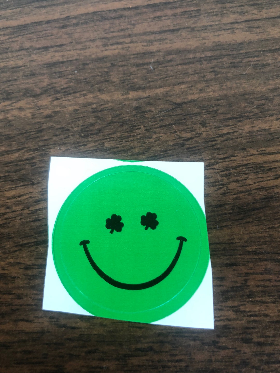 Vintage Shamrock Green Smiley Face Happy Hallmark - Etsy