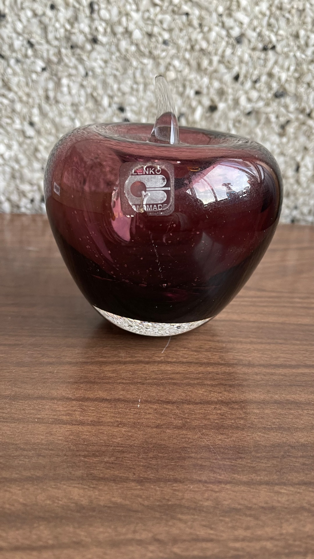 Blenko Purple Glass Apple - Etsy
