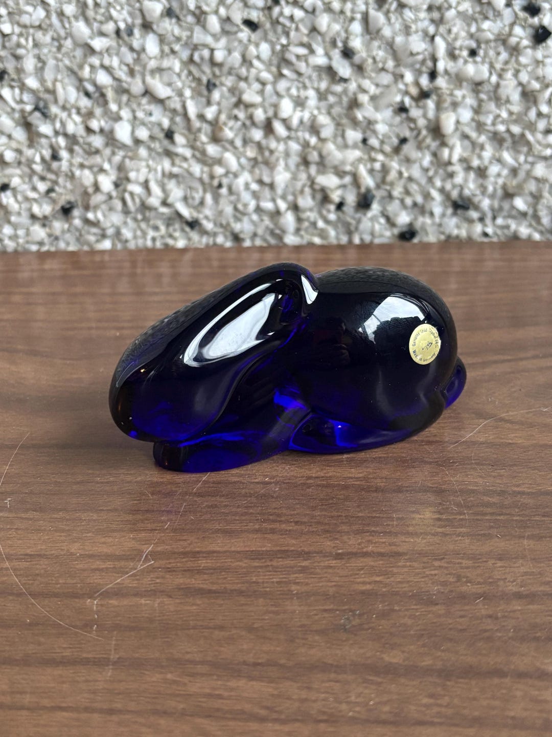 Vintage Germany Cobalt Blue Glass Bunny - Etsy