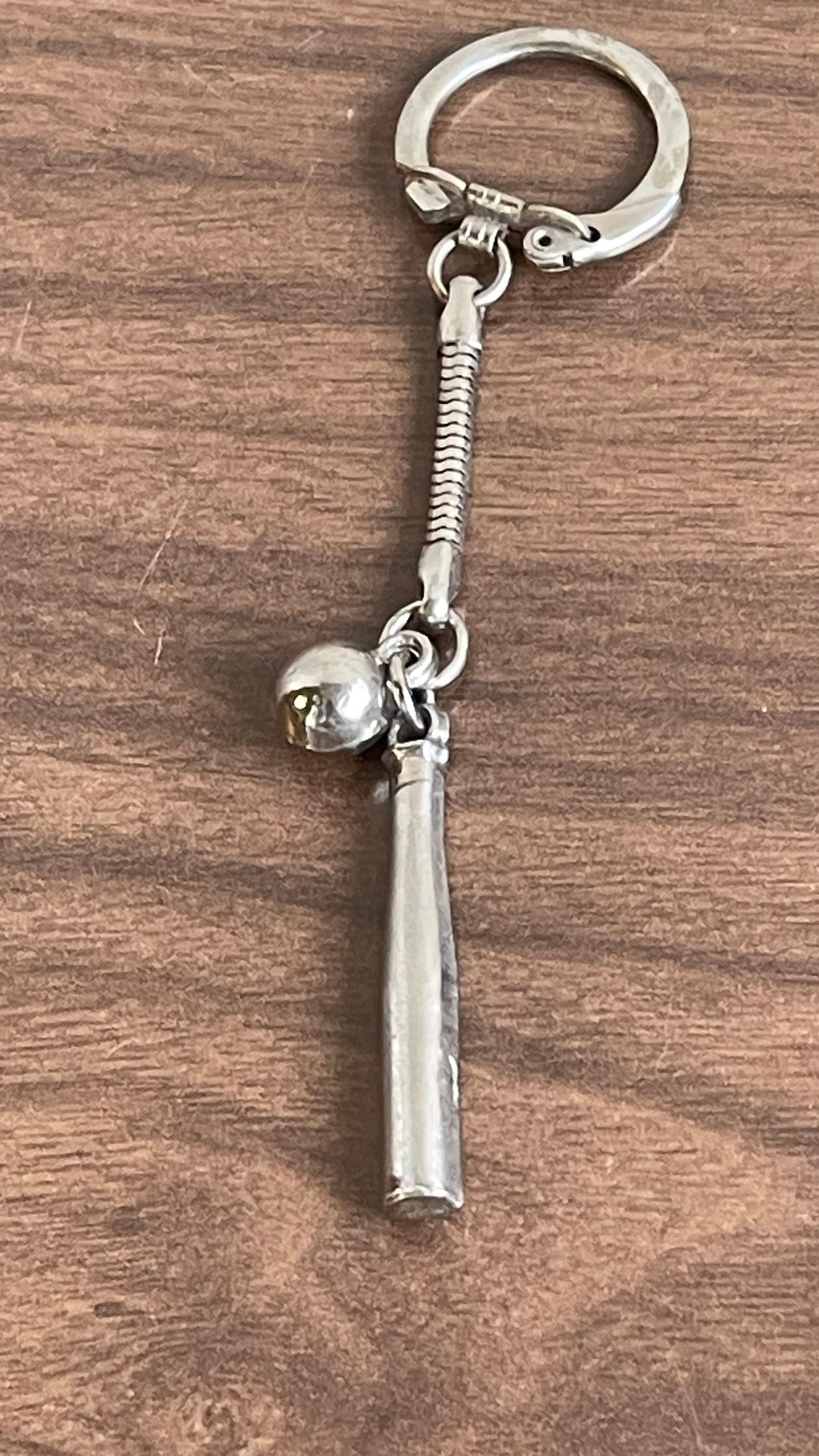Vintage Mini Baseball Bat and Ball Keychain - Etsy