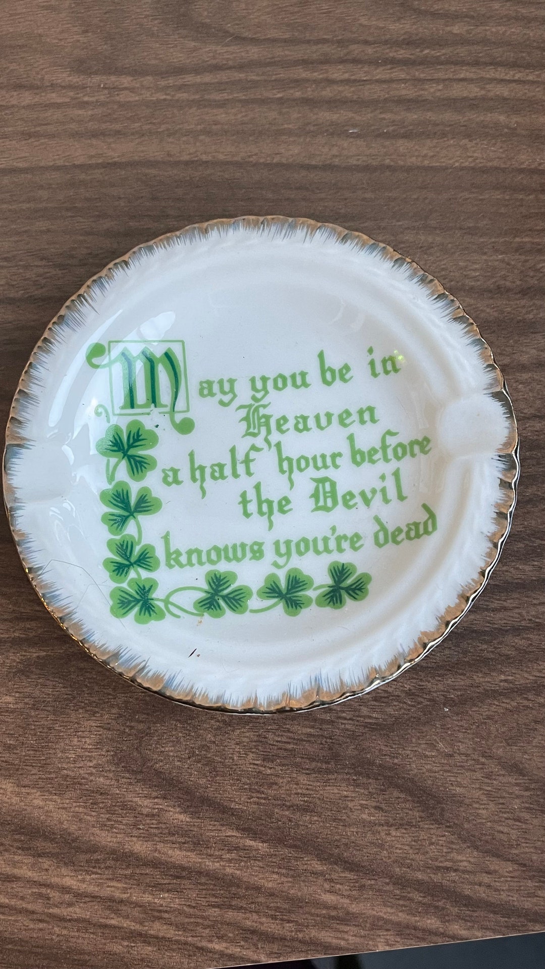 Vintage Luck Heaven Devil Ashtray - Etsy