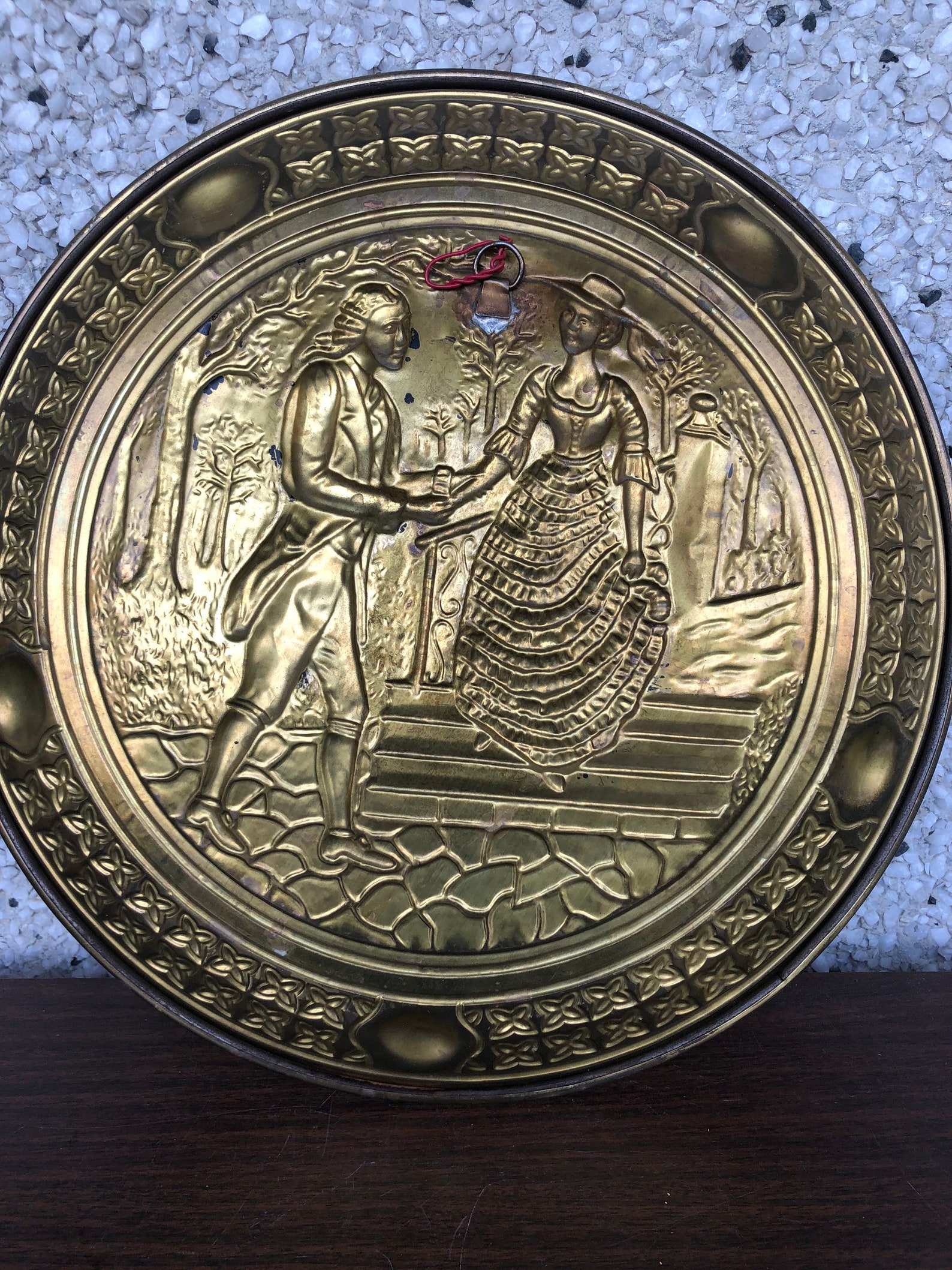 Vintage Brass Plated Wall Hanging Victorian Couple Made in - Etsy