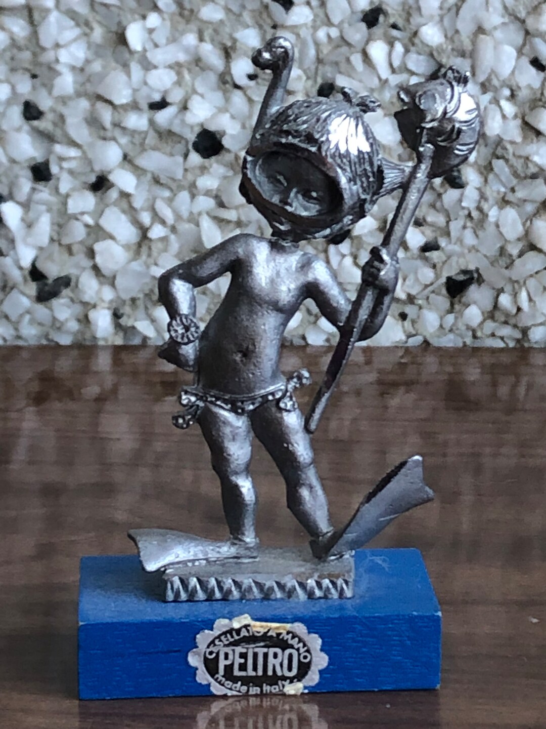 Vintage Italian Pewter Peltro Swimming Boy - Etsy