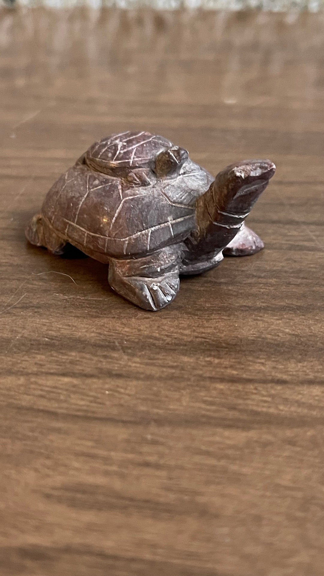 Hand Carved Stone Turtle and Baby - Etsy