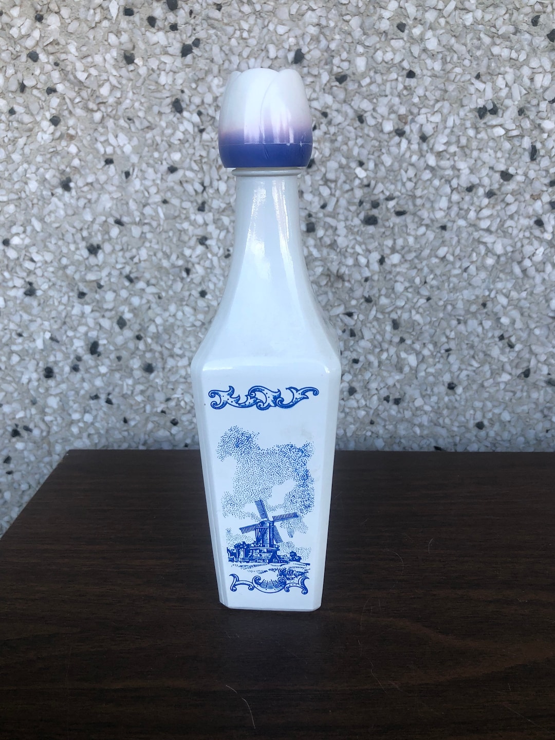 Vintage Delft Tulip Liquor Bottle - Etsy