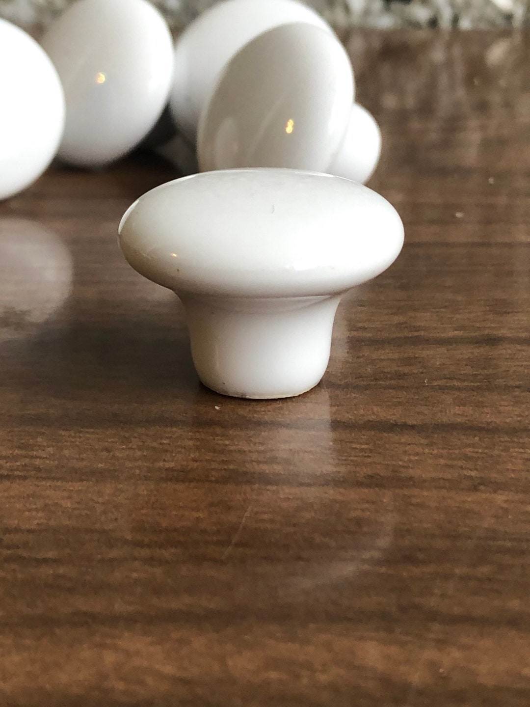 Vintage Small White Porcelain Pull Knobs 5 Available - Etsy