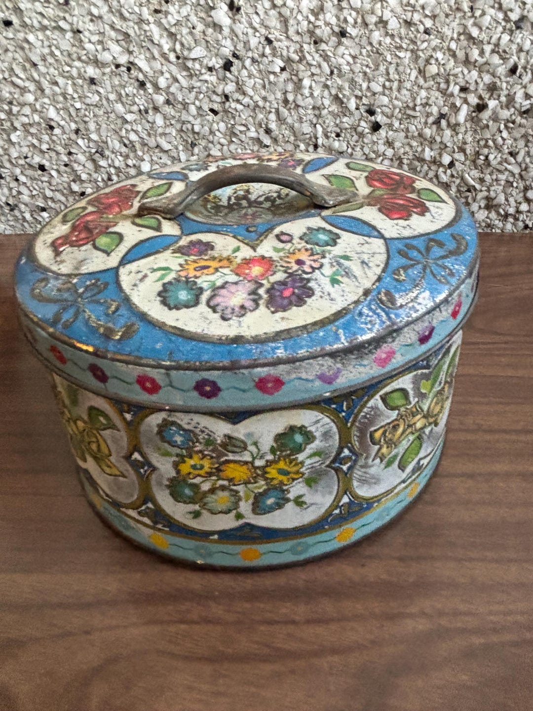 Vintage Gray Dunn Biscuit Tin - Etsy