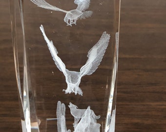 Etched Glass Paperweight - Etsy