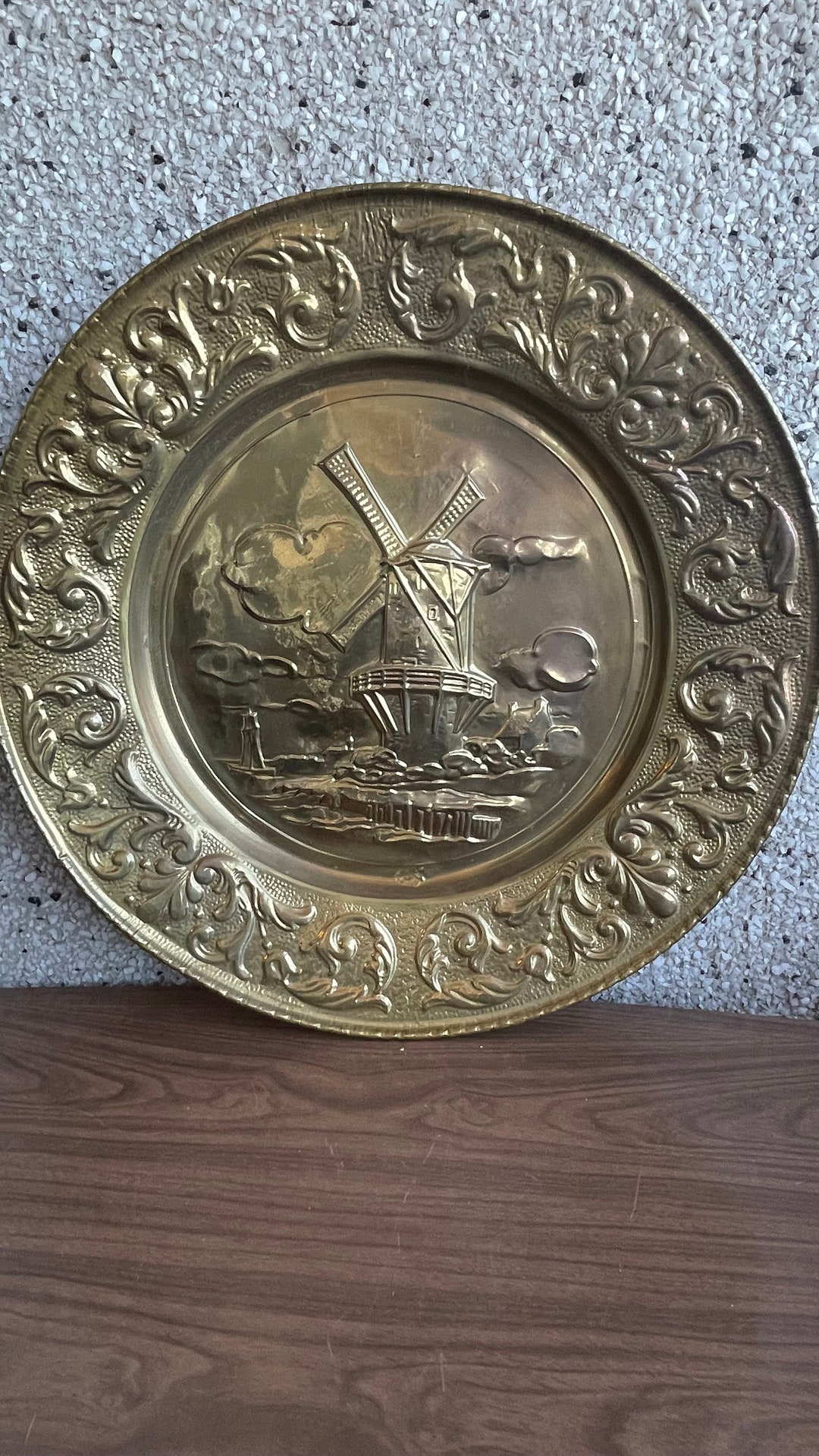 Vintage Large Windmill Copper Plate Wall Decor - Etsy