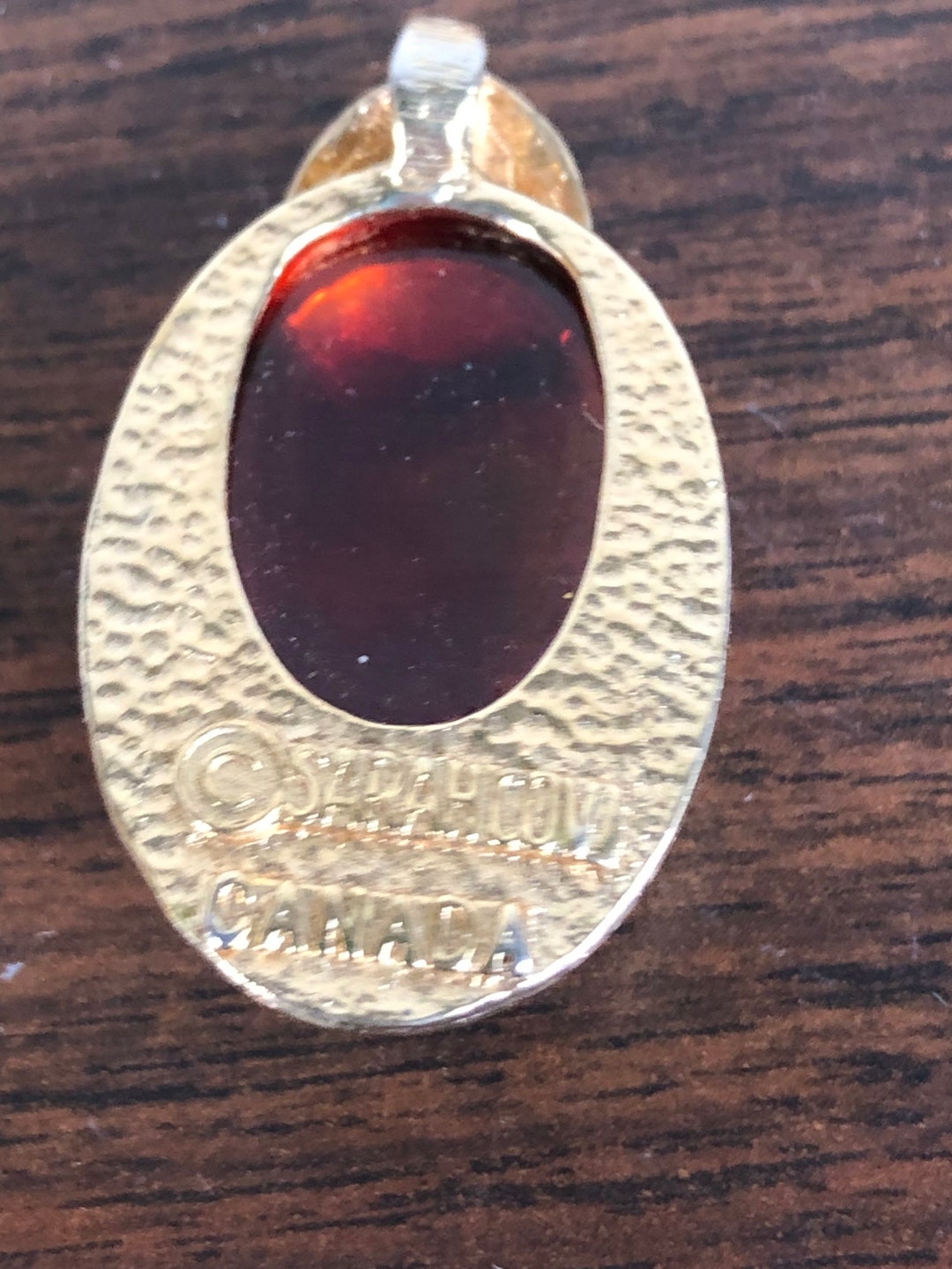 Vintage Sarah Coventry Amber Pendant - Etsy