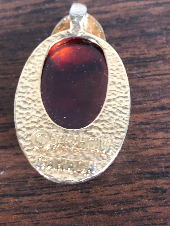 Vintage Sarah Coventry amber pendant - Gem