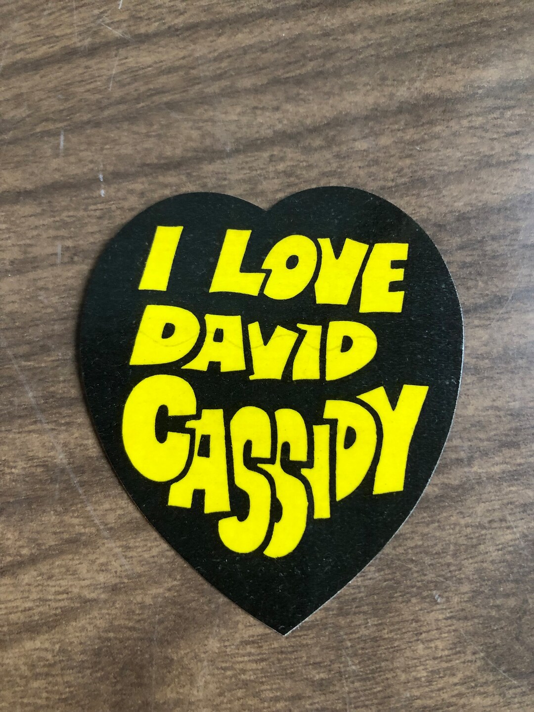 Vintage 70’s David Cassidy Heart Sticker - Etsy