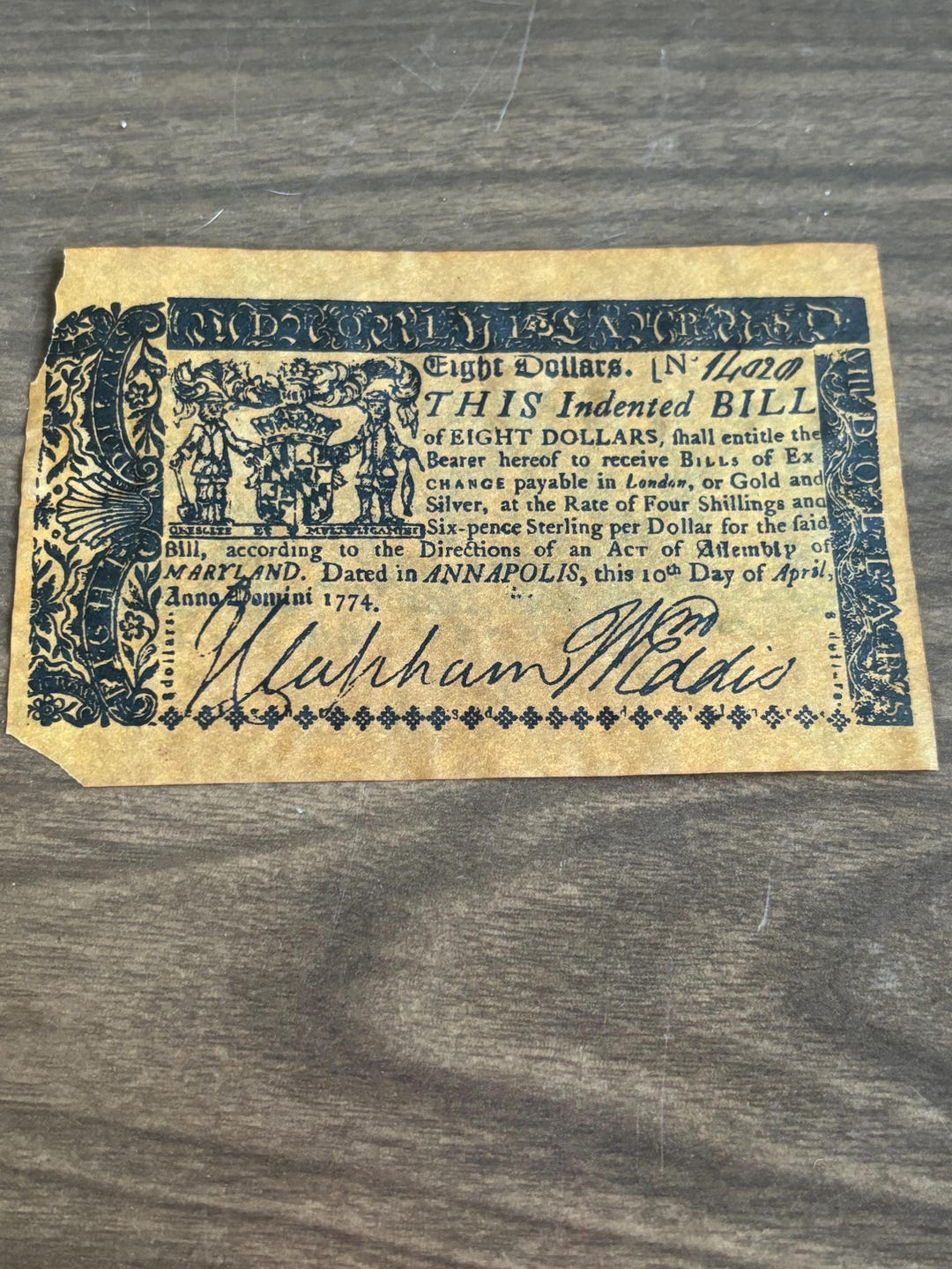Vintage Souvenir Reproduction Money Eight Dollars - Etsy