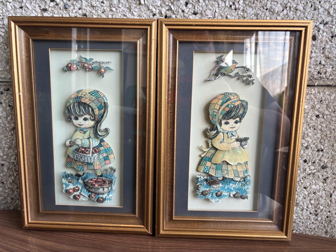 Vintage Liz Hess Paper Toll 3D Girls - Etsy