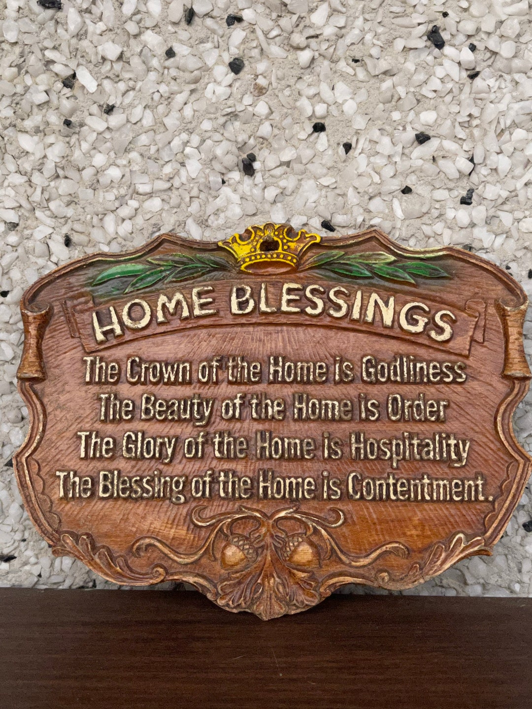 Vintage Home Blessing Plaque - Etsy