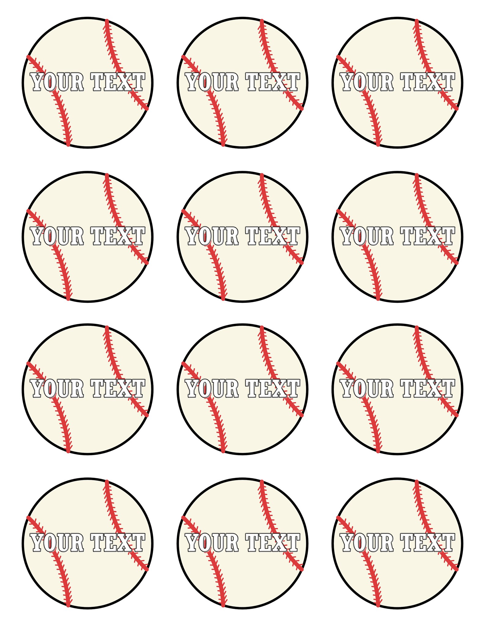 Custom Printable Name Tags / Stickers / Cupcake Toppers Sports | Etsy