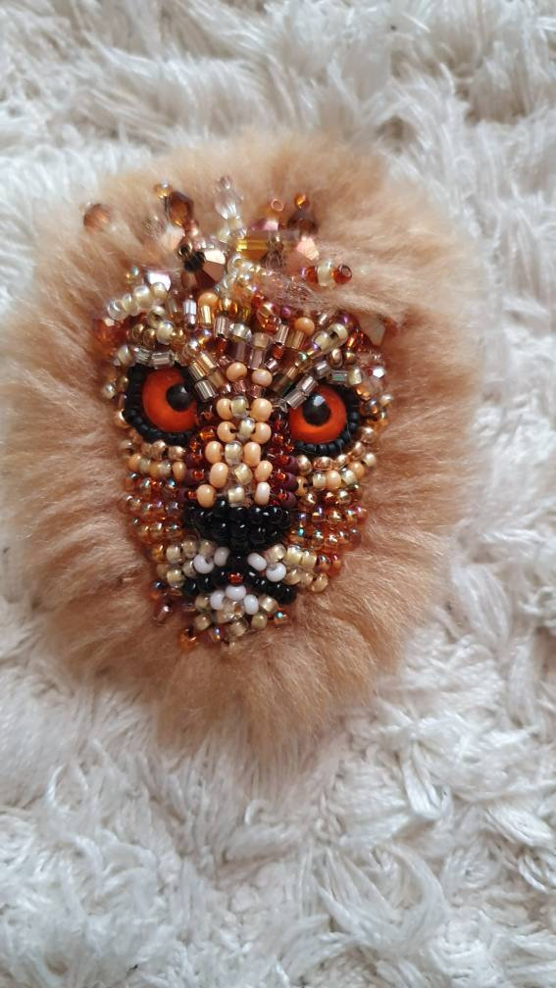 Pearl Brooch Lion Brooch Lion Made Of Pearls Accessories Tiger