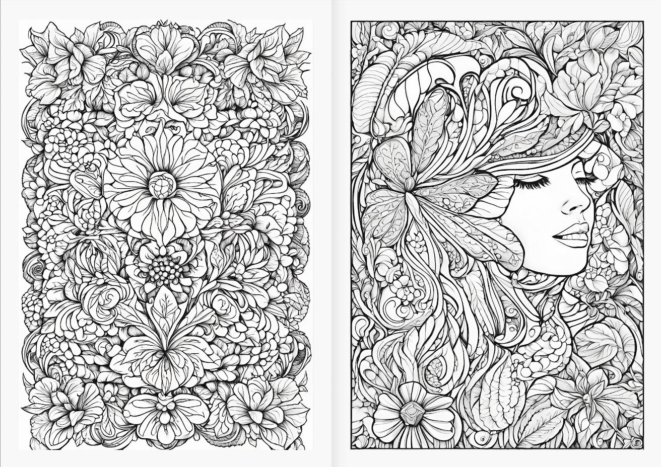 Adult Colouring Book - Etsy