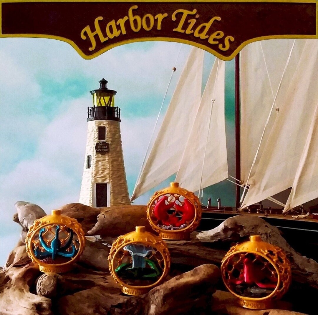 HARBOR TIDES Nautical Buoy Sea Creature Ornaments and Lighthouse ...