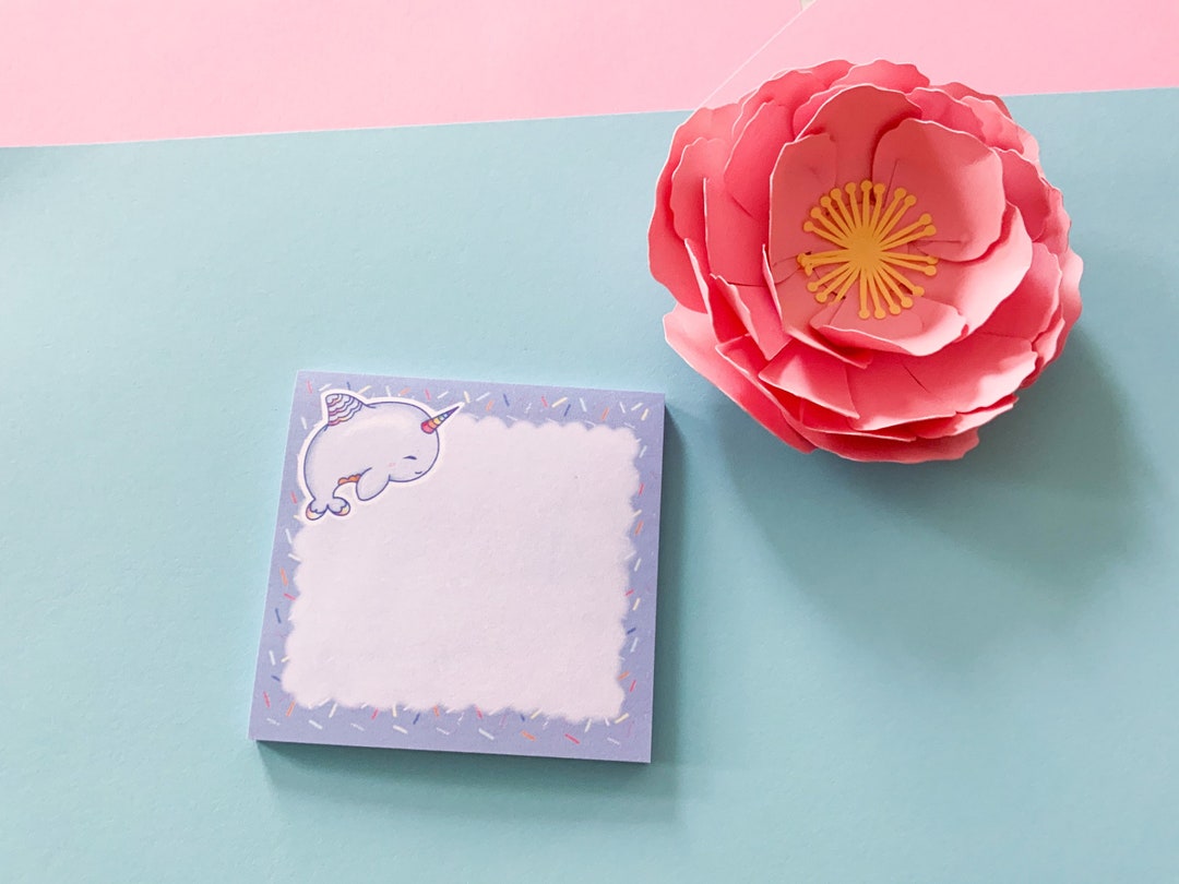 Unicorn Whale Sticky Note - Etsy