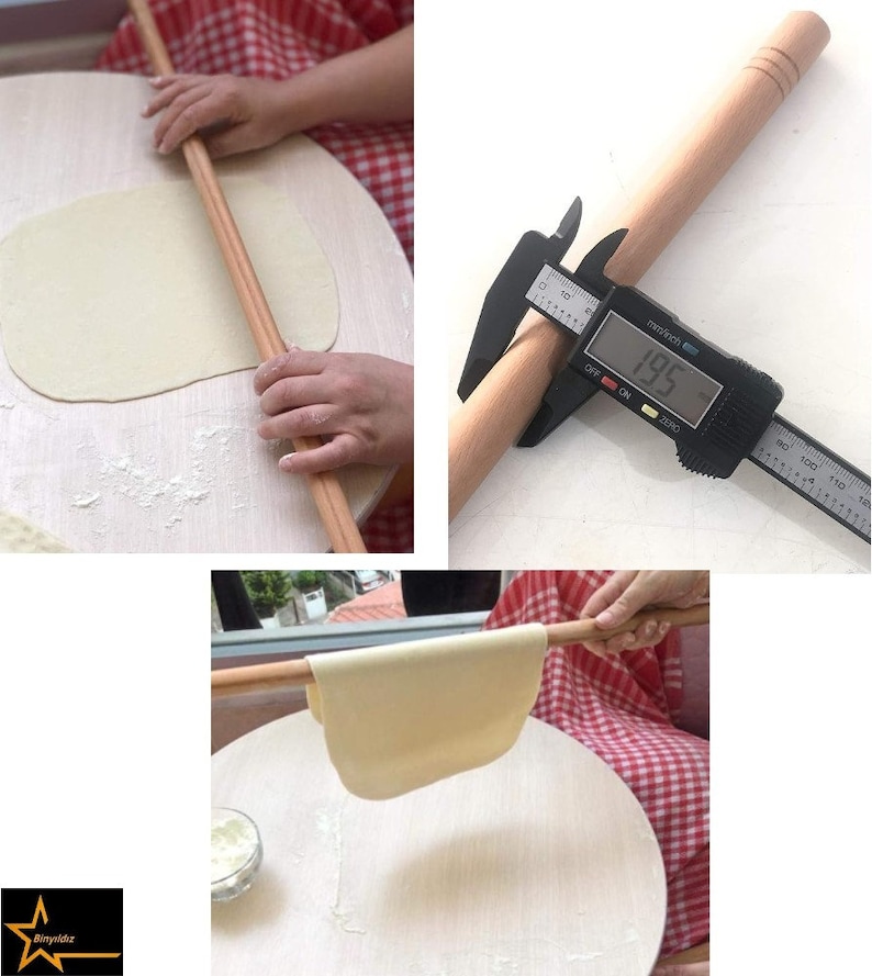 Long Thin Wooden Rolling Pin, Turkish Oklava (31 Inch) - Etsy