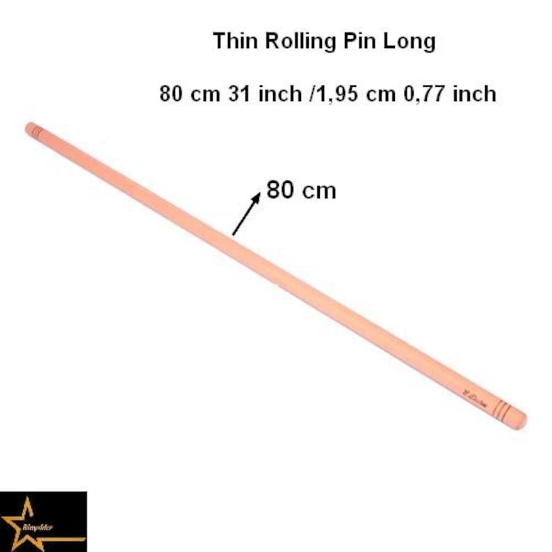 Long Thin Wooden Rolling Pin, Turkish Oklava (31 Inch) - Etsy