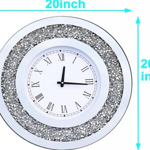 Large Wall Handmade Crystal Sparkle Diamond Wall Clock - Etsy