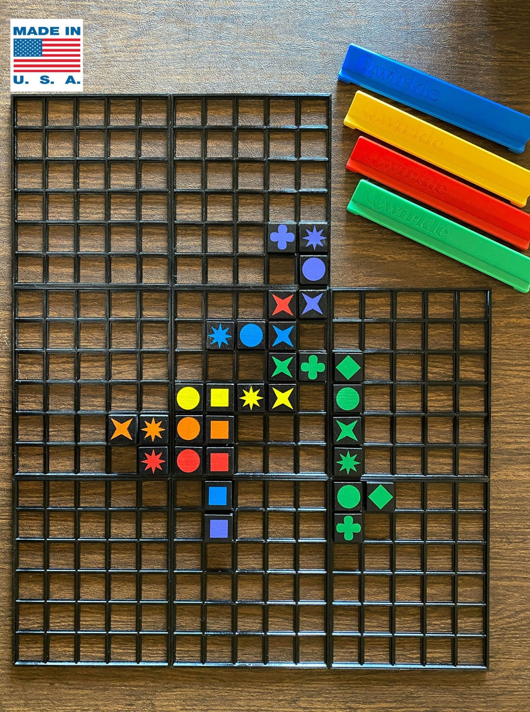 Qwirkle magnetic Grids BUNDLE Set 8 or 12 and Tile Holders 4.99 Ship ...