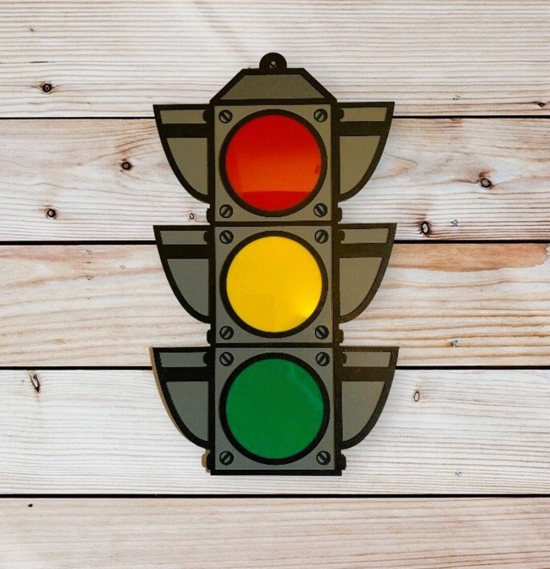 Traffic Light Wall Decor, Racing Theme, Nursery Art - Etsy