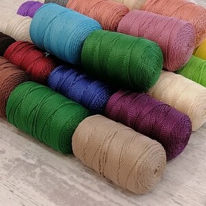 2mm Polyester Macrame Cord 100grm/140meters/153yarda Colored Polyester ...