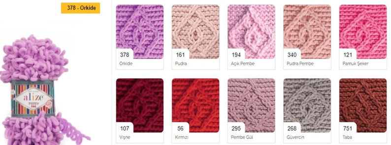 Alize Puffy Fine Yarn Loop Yarn Hypoallergenicvelveteasy | Etsy