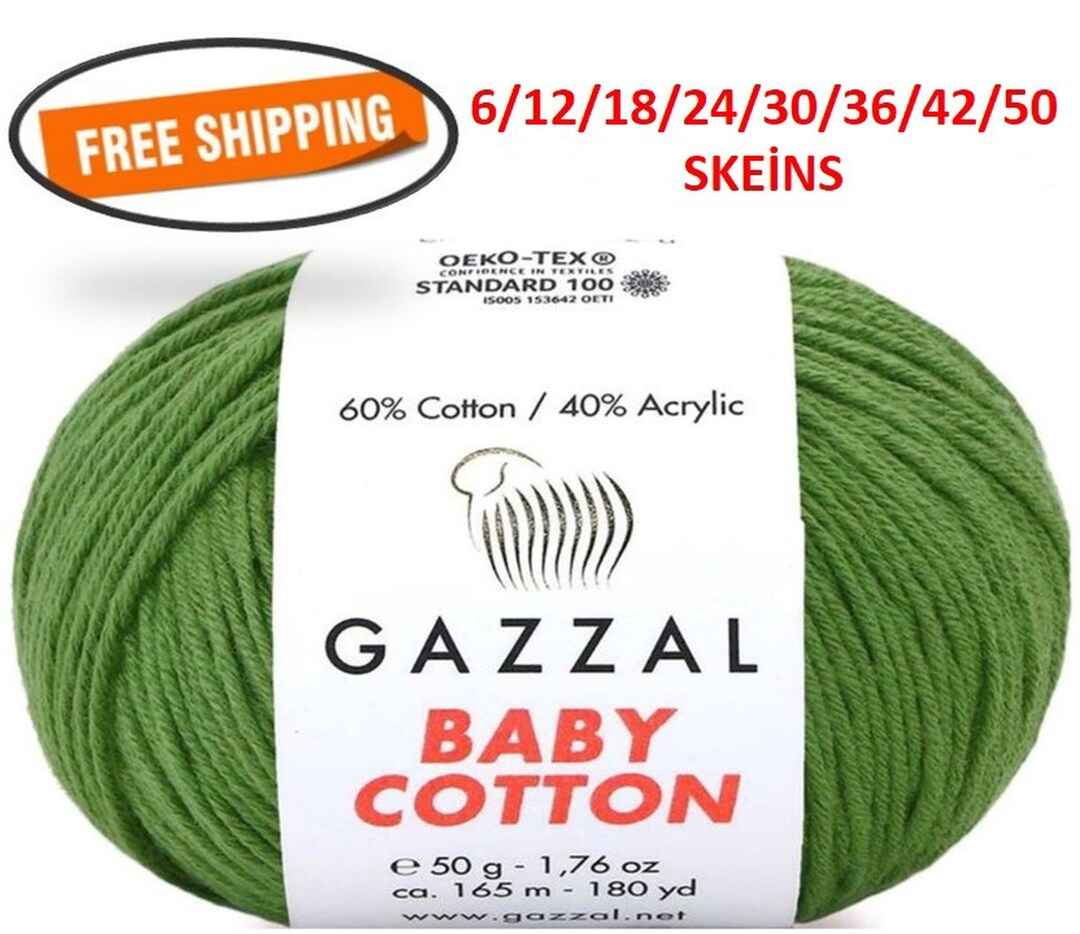 Gazzal Baby Cotton Yarn FREE SHİPPİNG 50gr/165meters Amigurumi Cotton ...