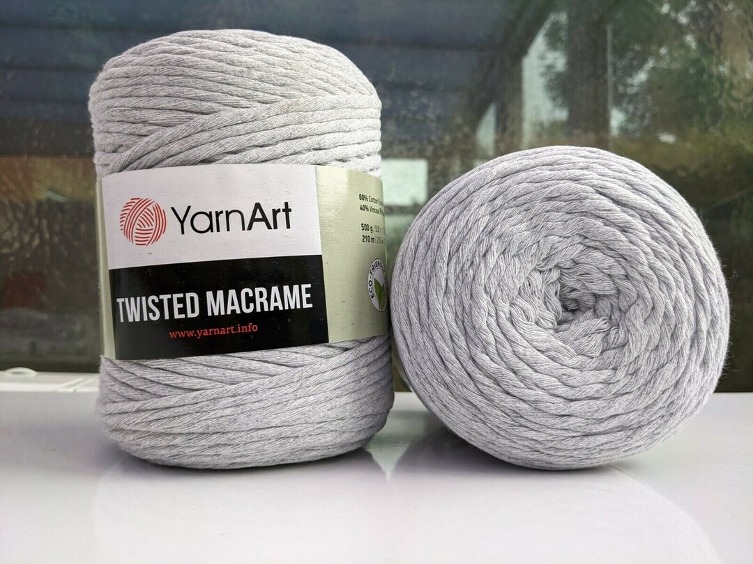 Yarnart Twisted Macrame,4mm/500gr/210mt/229yrds Single Twist Cord ...