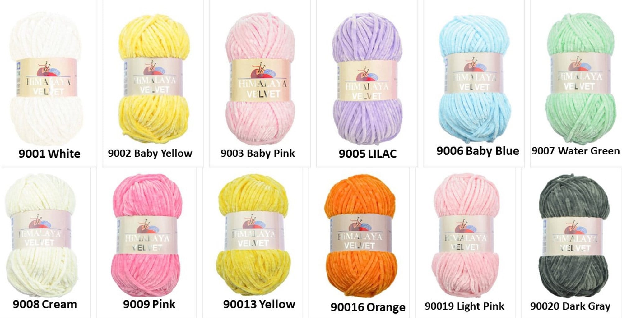 Himalaya Velvet Yarn: Soft Micro Polyester Knitting & Crochet (100gr ...