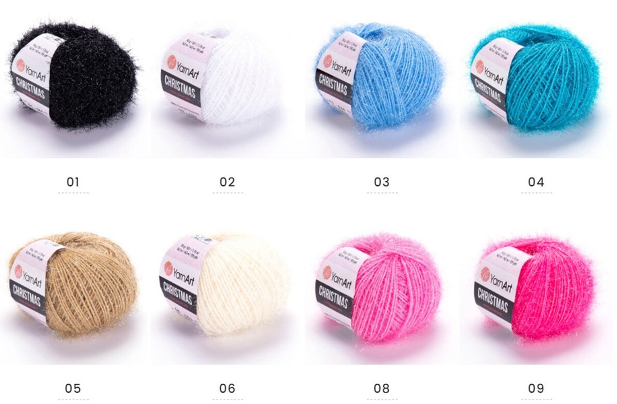 Yarnart Christmas Metallic Yarn Sparkle Yarn Shiny Yarn - Etsy