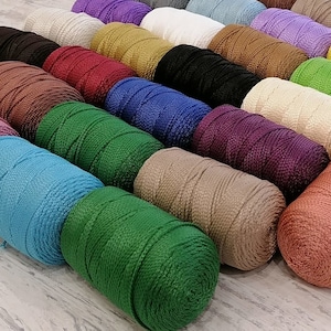 2mm Polyester Macrame Cord 100grm/140meters/153yarda Colored Polyester ...