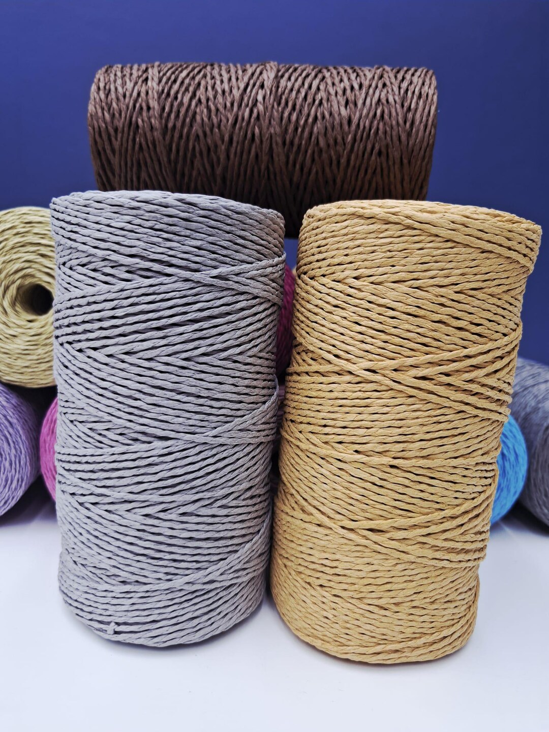 Natural Paper Yarn:twisted Eco Raffia 200 Grams/275 Meters - Etsy