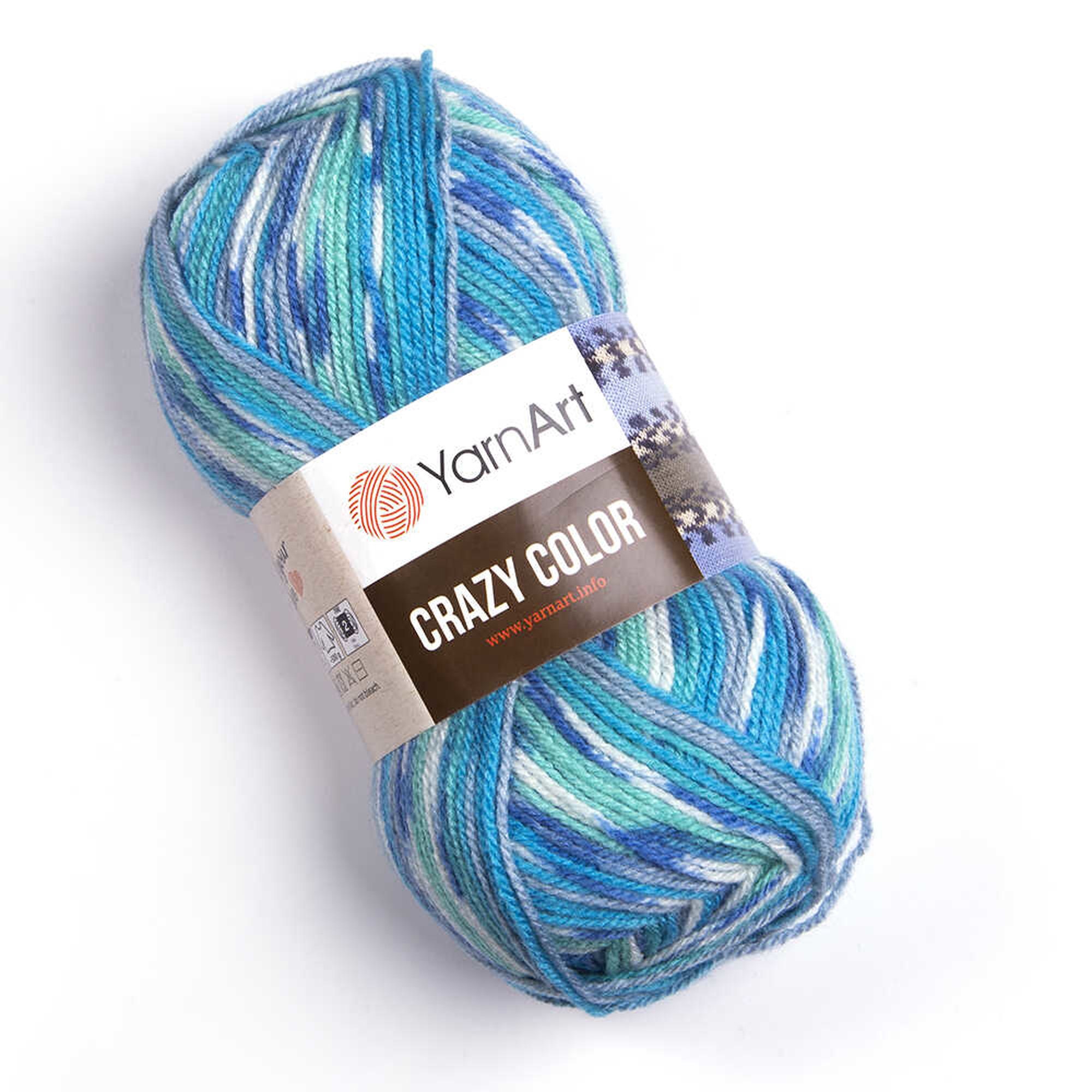 Yarnart Crazy Color Acrylic Yarn Sport Yarn Winter Yarn - Etsy