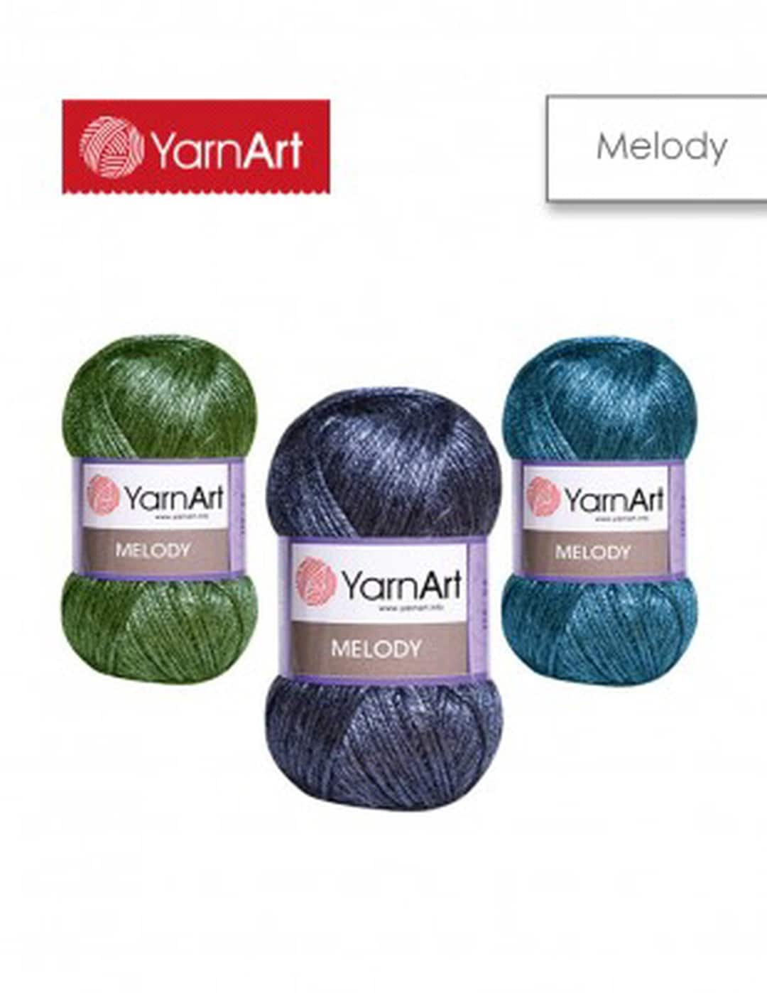 Yarnart Melody Yarn: Multicolor Metallic Knitting Crochet Yarn - Etsy