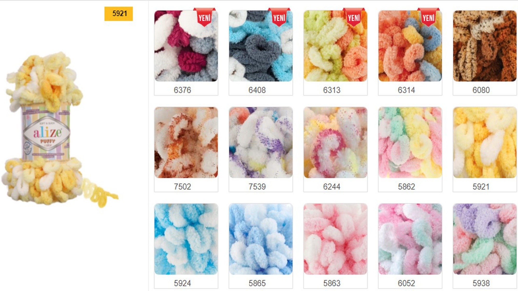 Alize Puffy Color FREE SHİPPİNG 6/12/18/24/30 SKEİNS Hand - Etsy