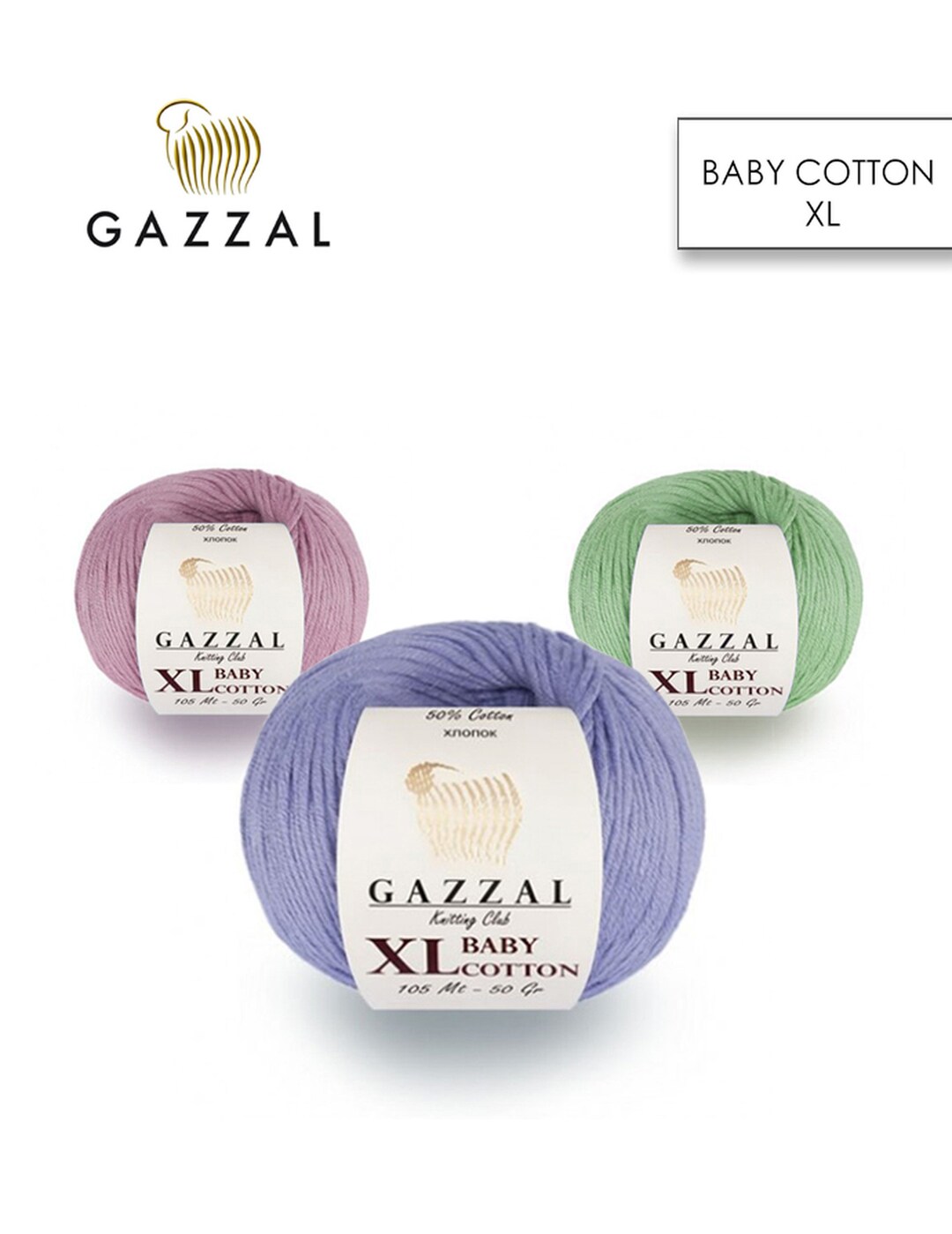 Gazzal Baby Cotton XL Garn: Bio Hypoallergen Vegan Mischung - Etsy.de
