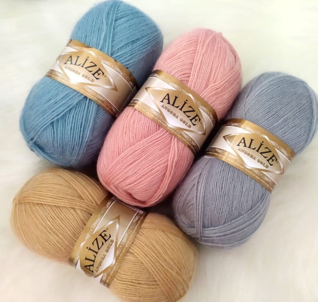 Alize Angora Gold,fingering Weight Angora Wool Yarn,knitting Angora ...