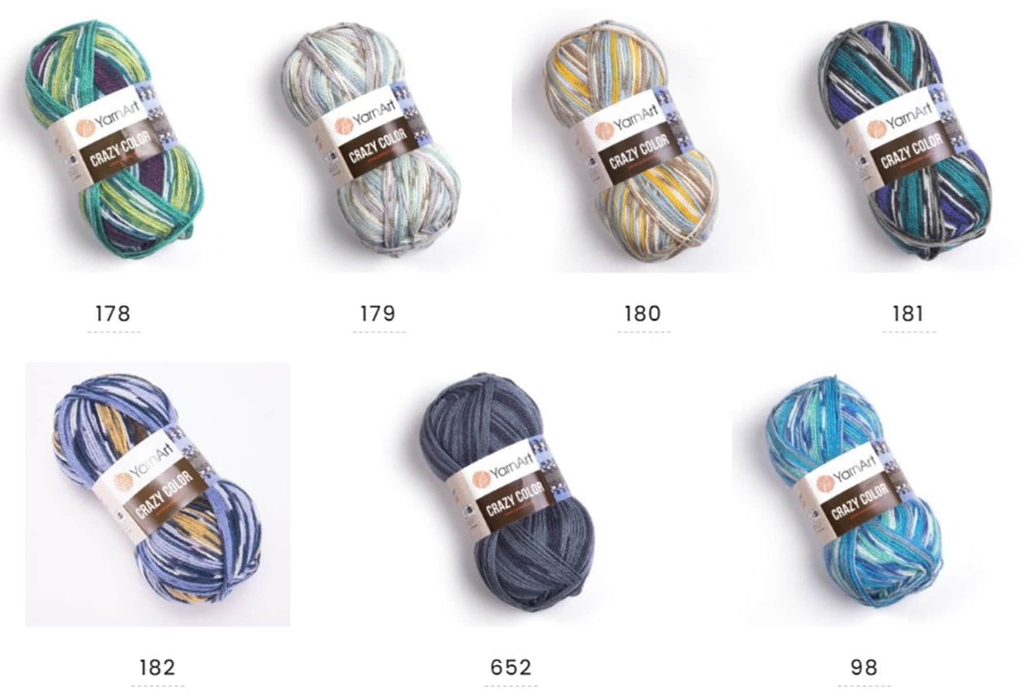 Yarnart Crazy Color Acrylic Yarn Sport Yarn Winter Yarn - Etsy