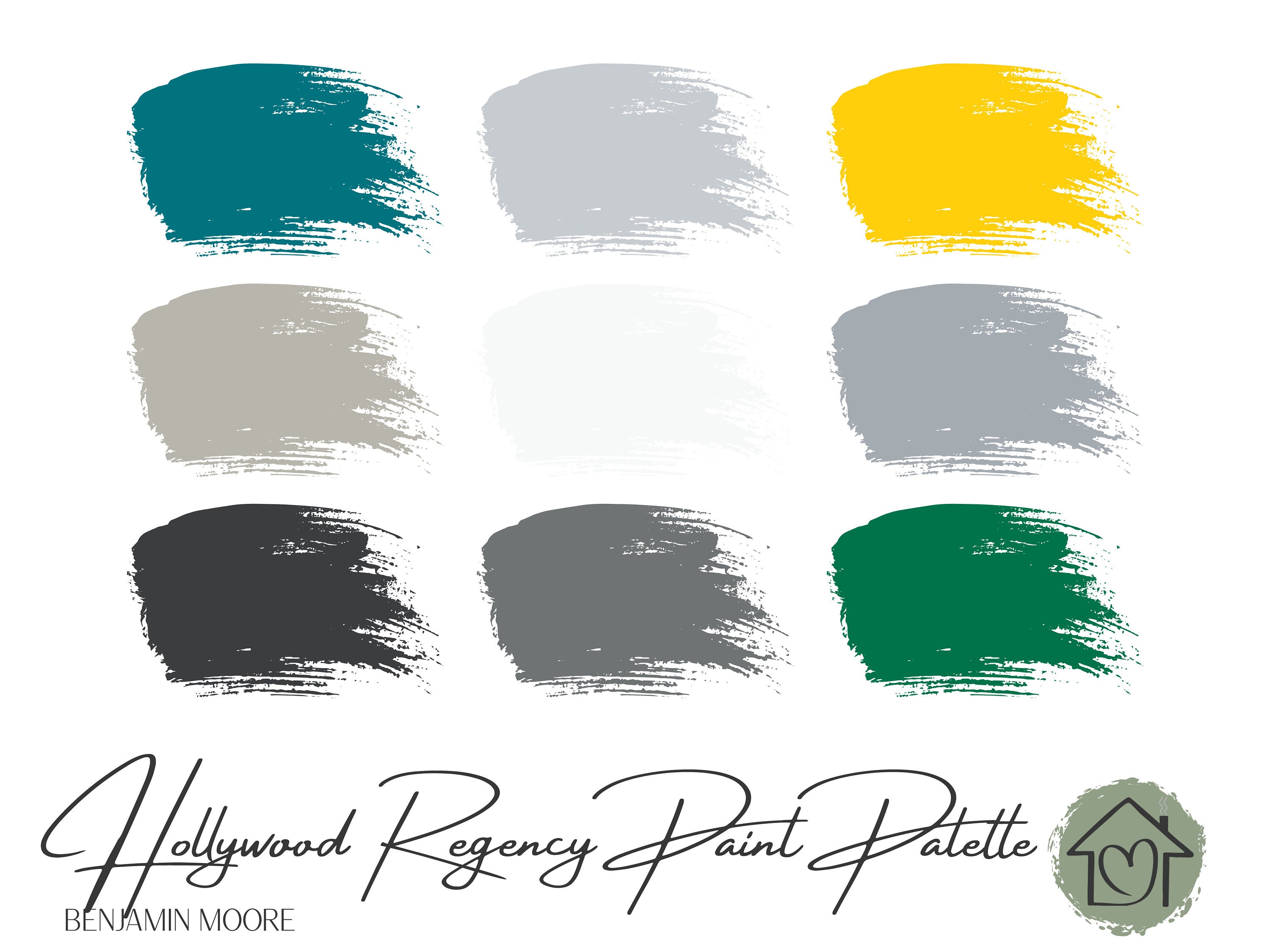 Hollywood Regency - Benjamin Moore Paint Palette - Paint Color Schemes ...